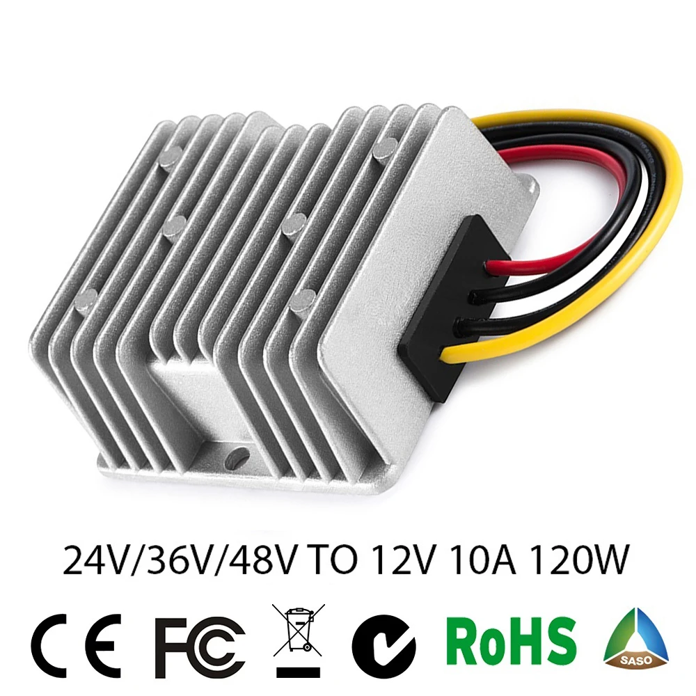24V 36V 48V to 12V DC DC Converter 5A-20A Car Step Down Reducer Regulator