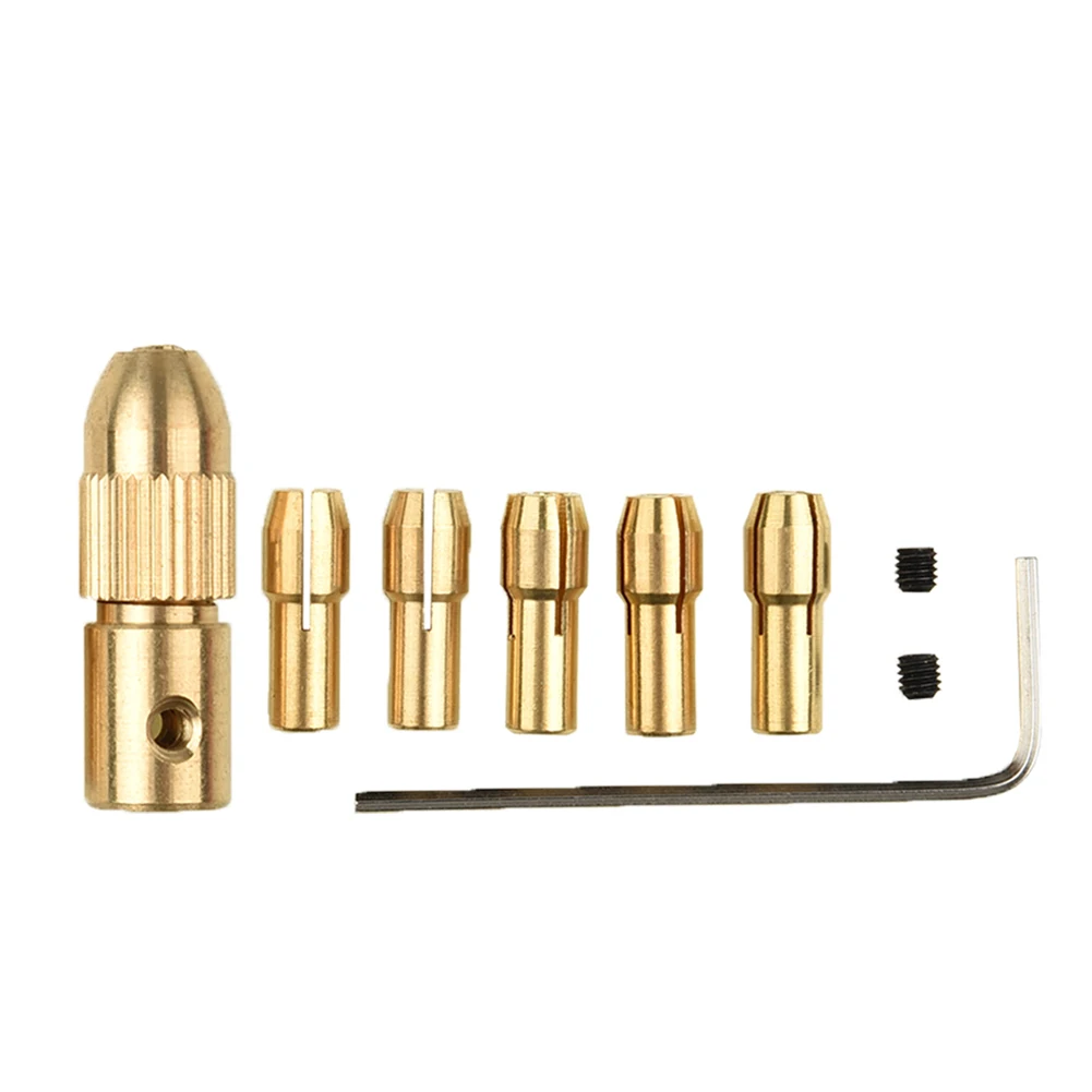 7Pcs-2mm-Mini-Drill-Chuck-Set-Brass-Dremel-Collet-Fixture-Clamp-For ...