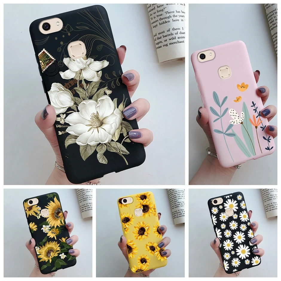 Beautiful-Flower-Case-for-Vivo-V7-Plus-Back-Cover-Silicone-Soft-TPU ...