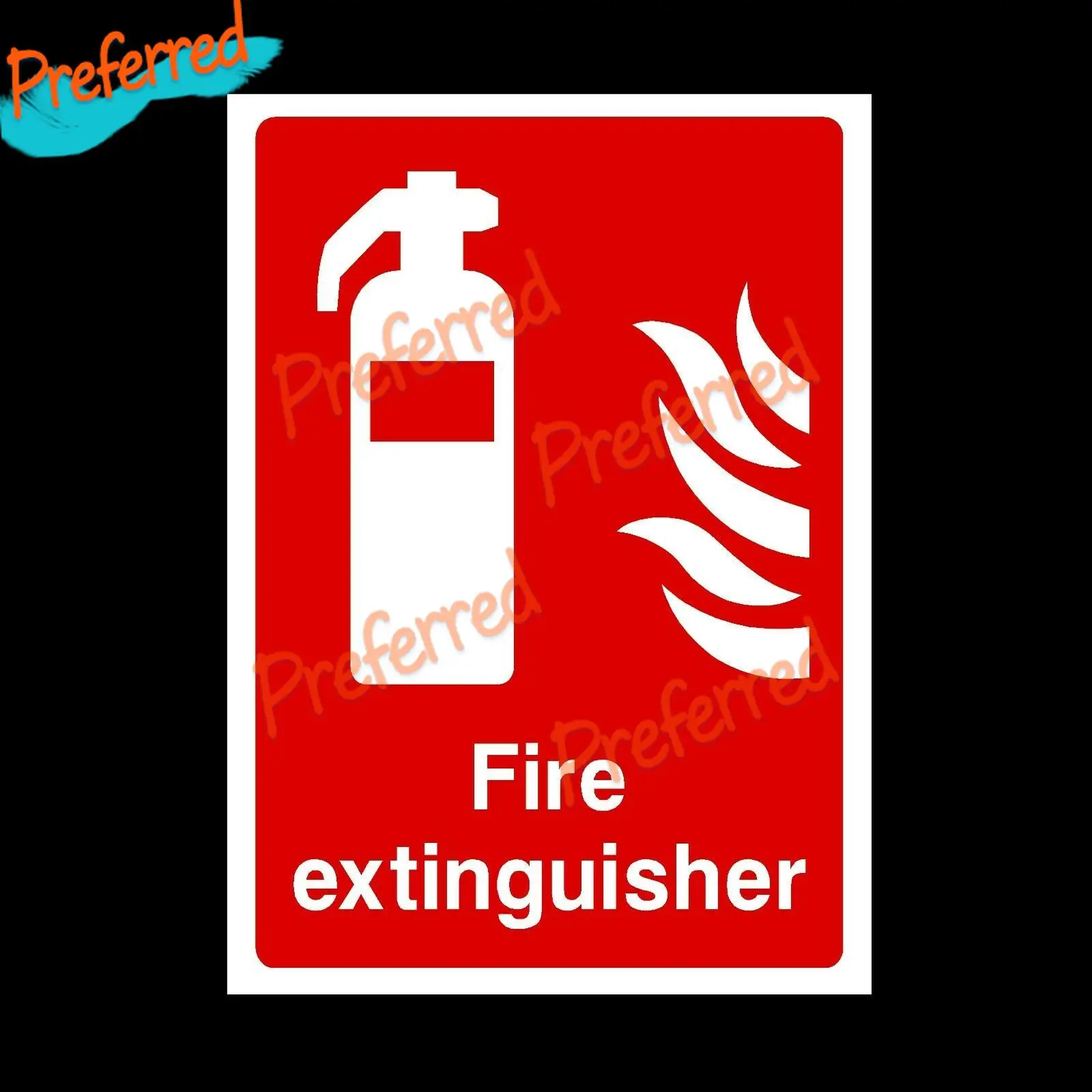 Fire-Extinguisher-Rigid-Plastic-OR-Sticker-Car-Sticker-Decal-Decor-KK ...