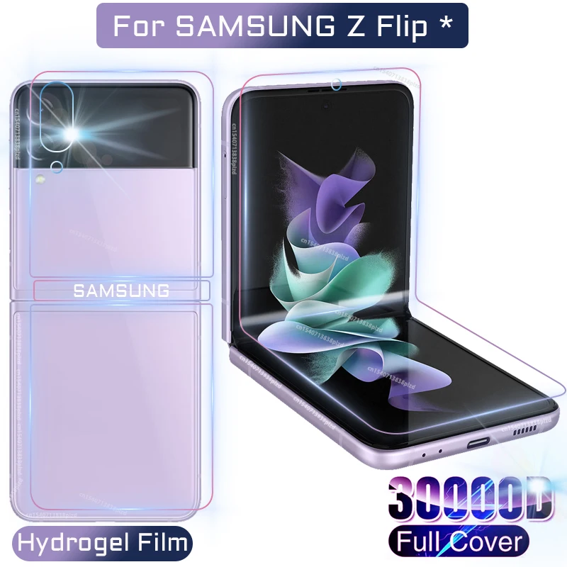 Front Back 2-in-1 For Samsung Galaxy Z Flip 5 4 Screen Protector Z Flip ...