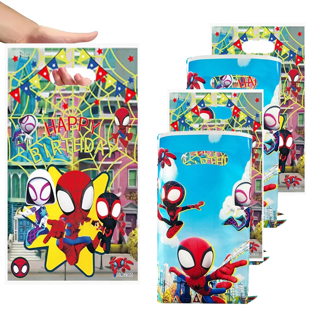 10/40Pc Spidey And His Amazing Friends Gift Bags Spiderman Birthday ...