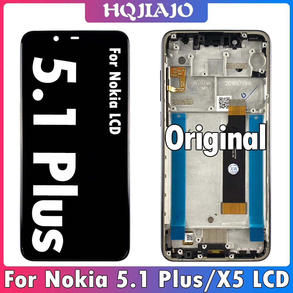 Pantalla LCD Original de 5,86 pulgadas para Nokia 5,1 Plus, montaje de pantalla táctil de ...