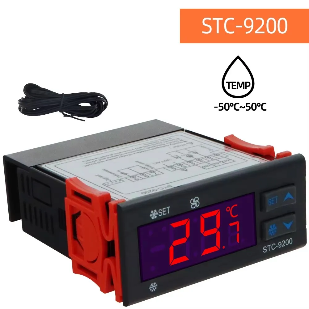 Digital Temperature Controller STC-9200 Two Relay Output Thermostat ...
