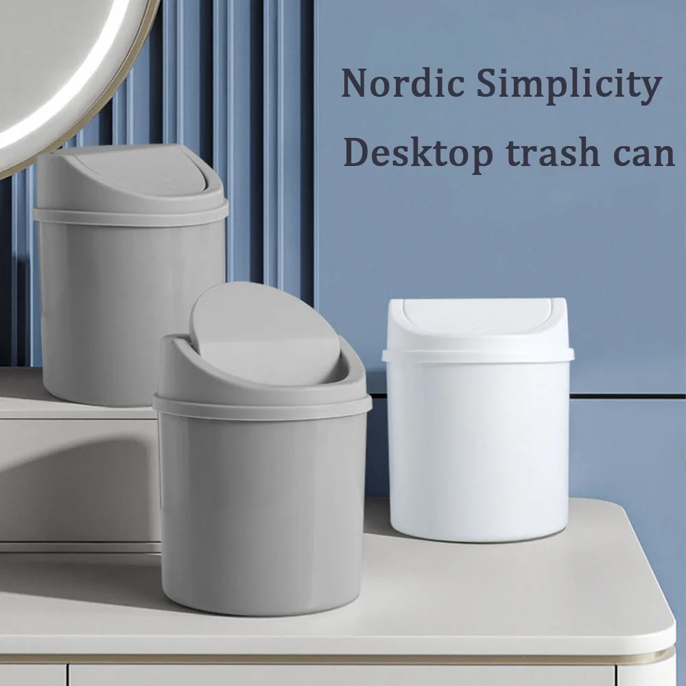 Mini-Desktop-Bin-Small-Trash-Can-Tube-with-Cover-Bedroom-Trash-Can ...