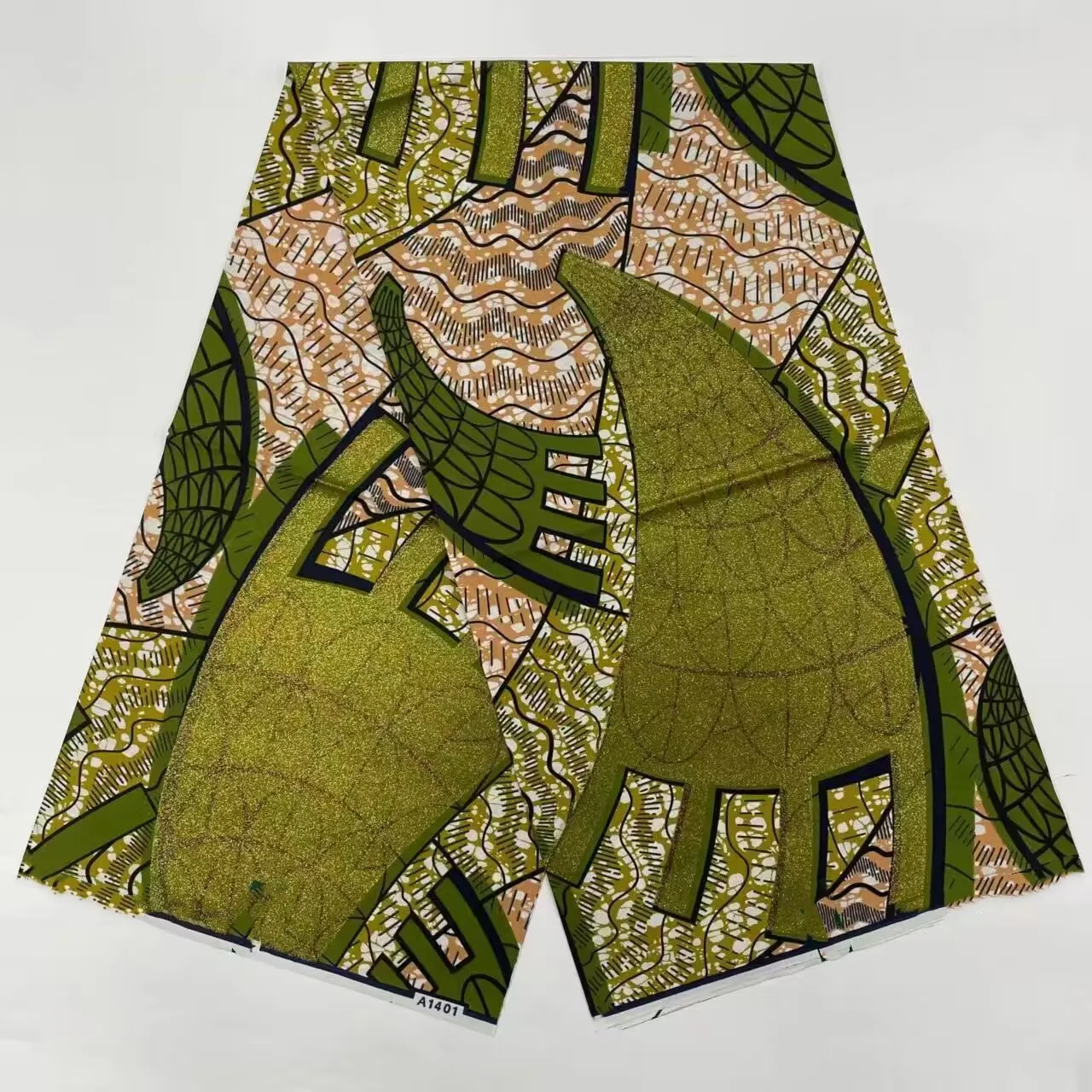 Real-Cotton-Veritable-Grand-Super-African-Wax-Golden-Print-Fabric-100 ...