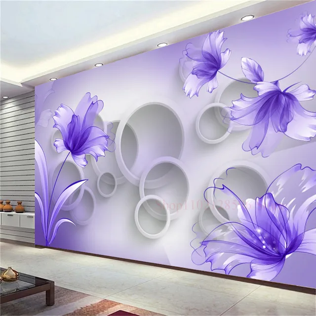 3D Luxury Flower Wallpaper Large Custom Photo Wall Paper Modern Mural ...