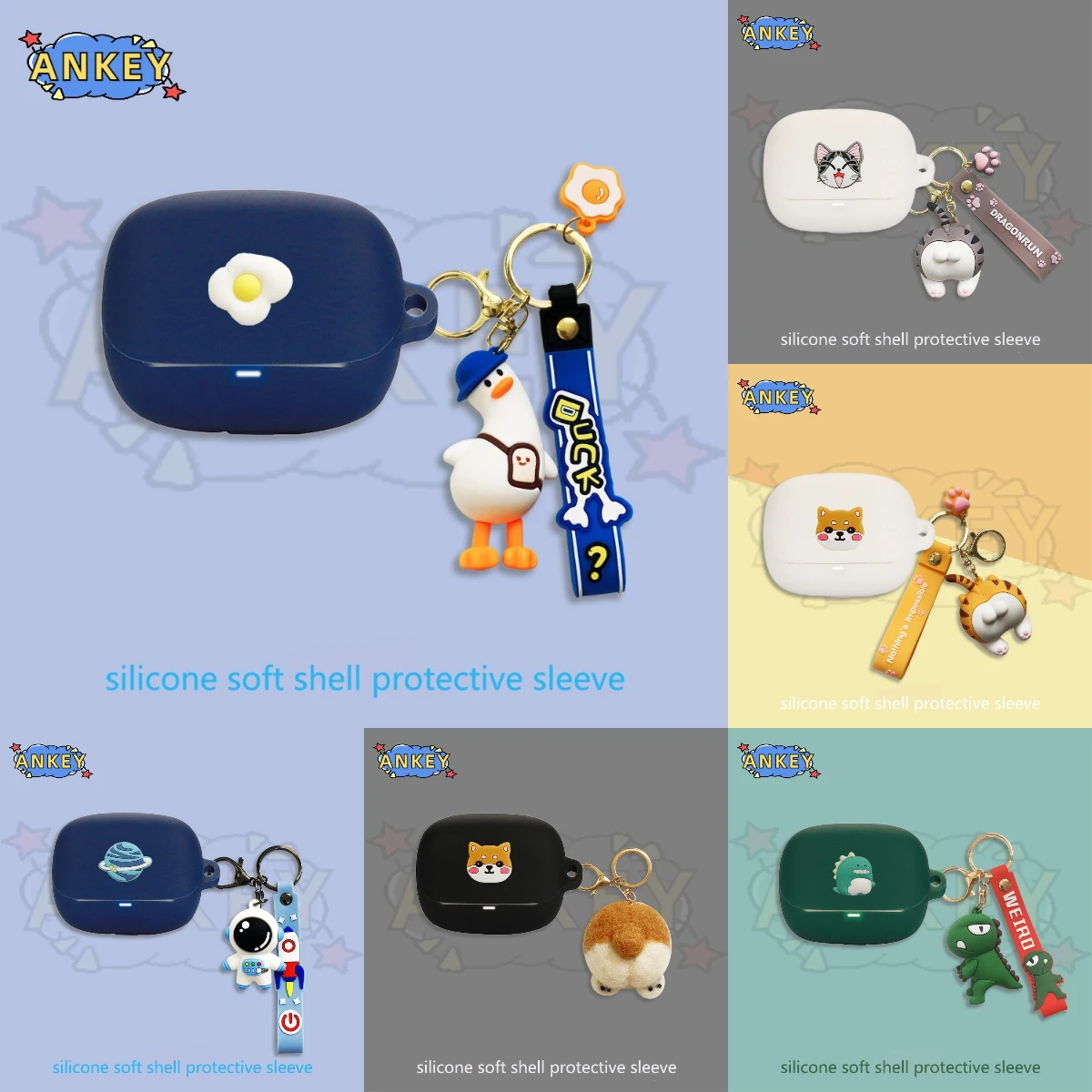 For-Baseus-Bowie-M2s-M2-M2-E9-W3-Earphone-Silicone-Case-Cute-Duck ...