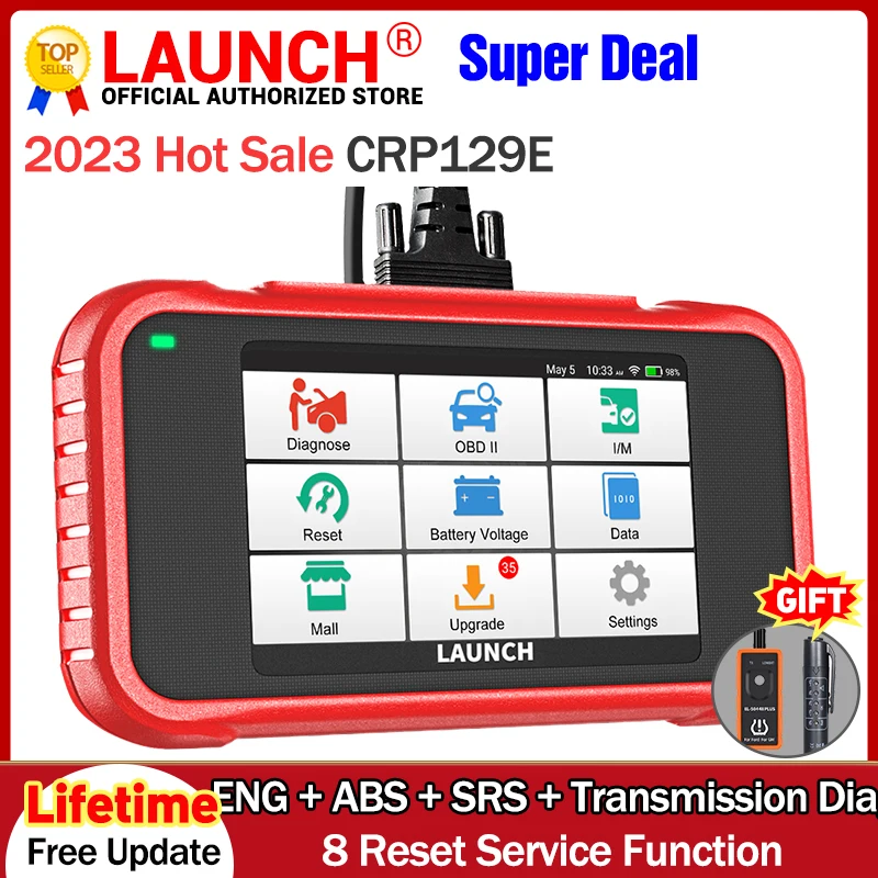 LAUNCH-CRP129E-OBD2-SCANNER-ABS-SRS-TCM-ENG-Diagnostic-tools-Oil-EPB ...