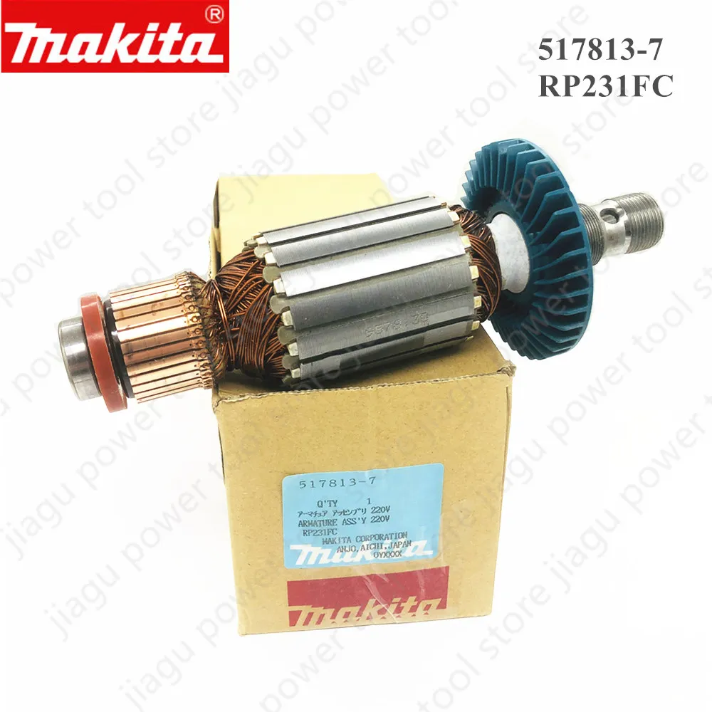 AC220-240V-MAKITA-517813-7-RP231FC-Rotor-Armature-for-RP2301FC-Electric ...