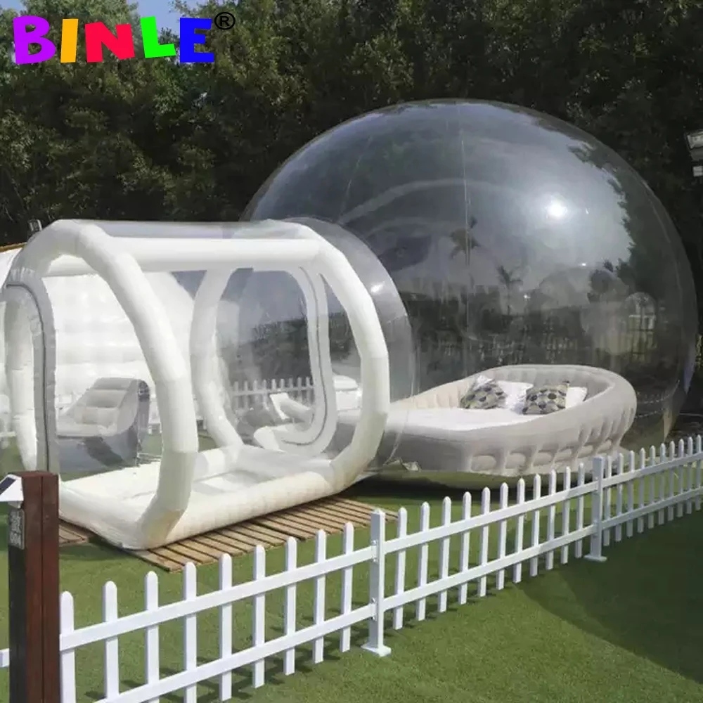 Godot Outdoor inflatable clear Bubble tent with airsealed tube tunnel ...
