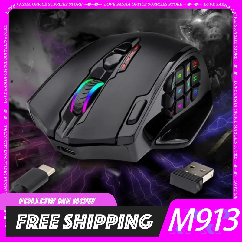 Redragon-M913-Mouse-Wireless-Dual-Mode-Side-Key-Macro-Mouse-Customize ...