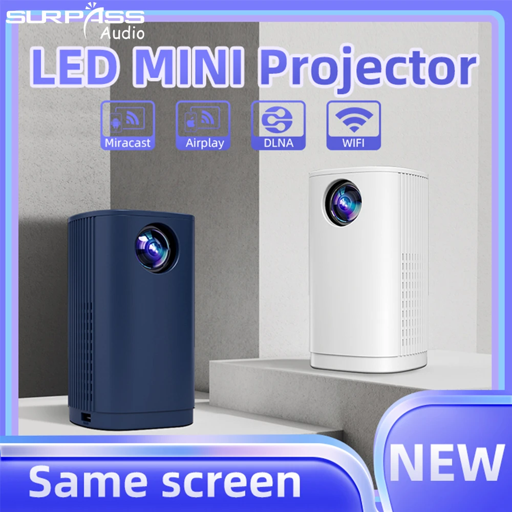 New Led Mini Wifi Projector Same Screen Built In Speaker Support 1080p ...