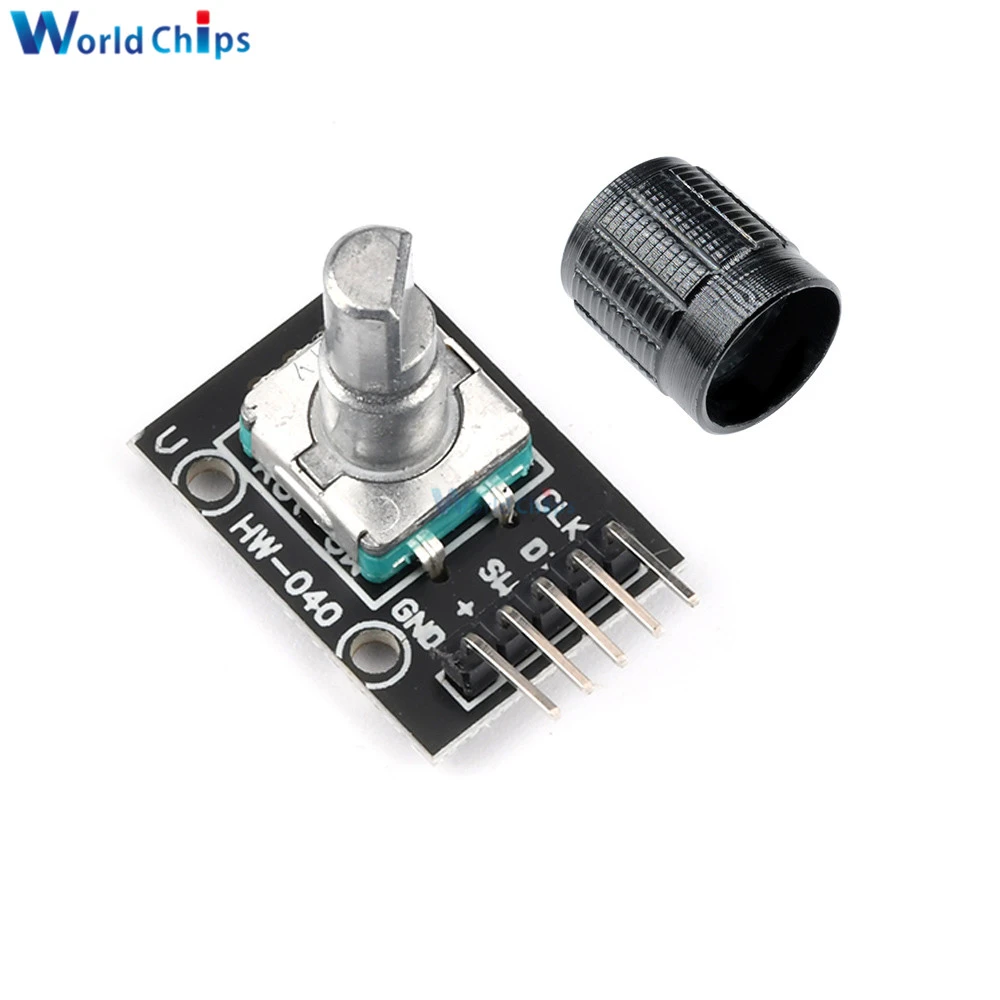 diymore HW 040 360 Degrees Rotary Encoder Module with 15×16.5 mm Potentiometer Rotary Knob Cap ...