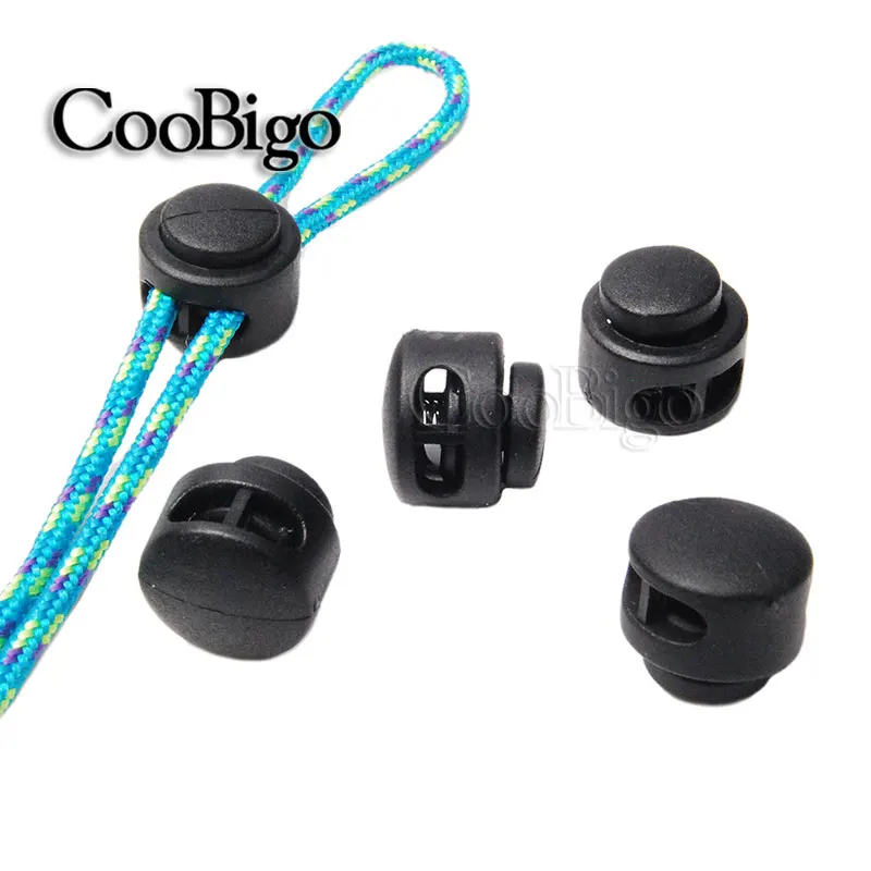 Plastic Cord Lock Round Ball Toggle Stopper Clip | Hole Plastic Stopper ...