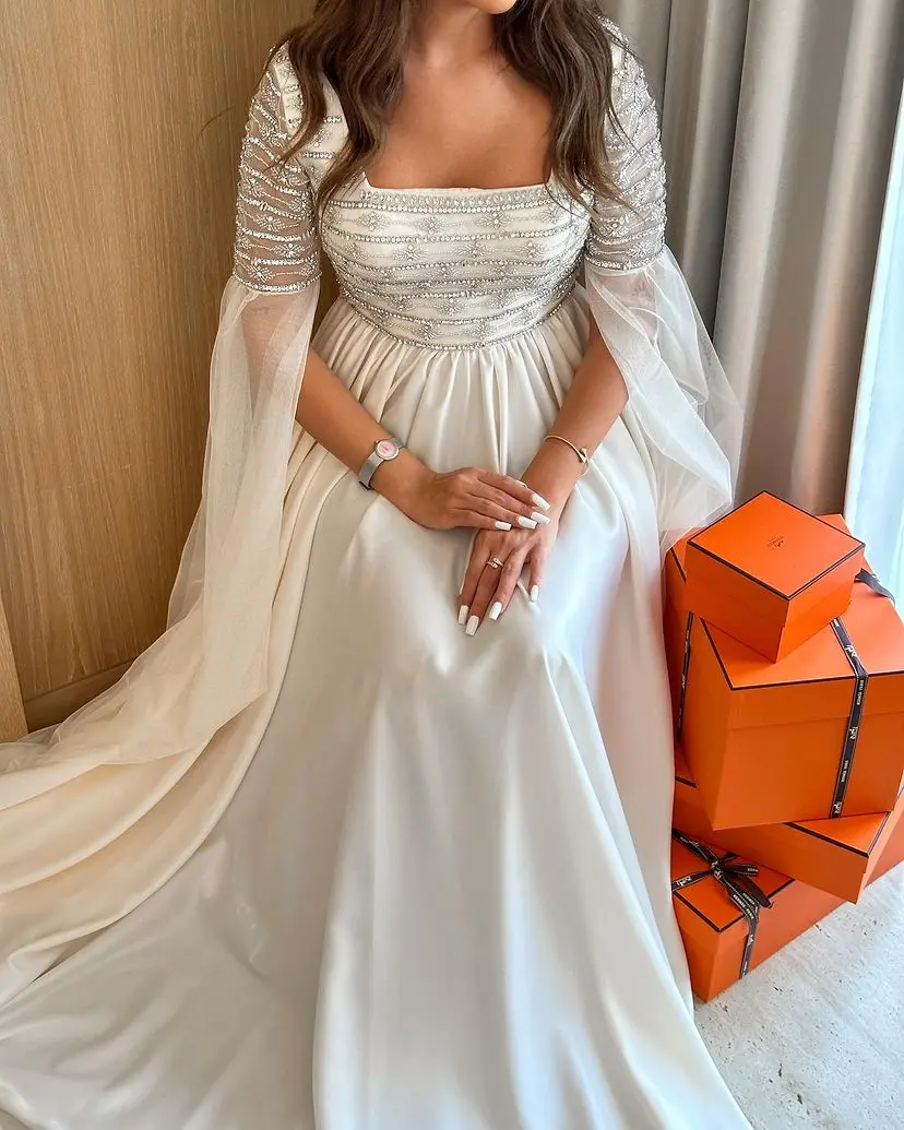 Saudi-Arabia-Evening-Dresses-Long-Sleeves-Prom-Dresses-Square-Beads ...