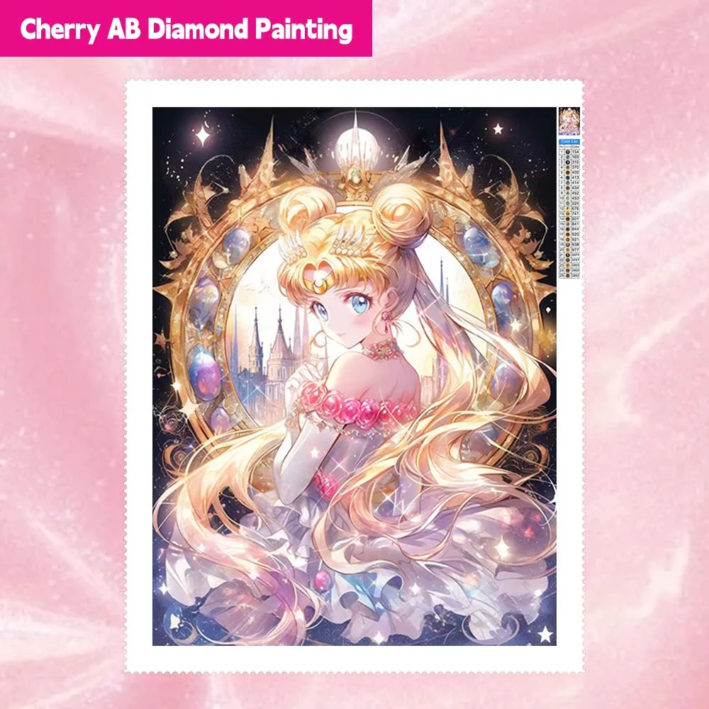 DIY-5D-Diamond-Painting-Anime-Magic-Moon-Girl-Picture-Mosaic-Full ...