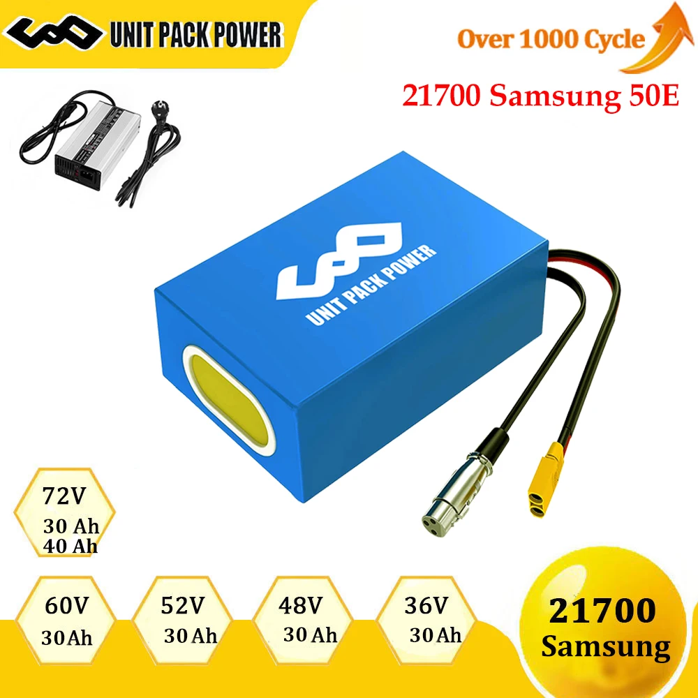 Samsung 5000mah 21700 72v 60v 52v 48v 36v 30ah Ebike Battery Escooter ...