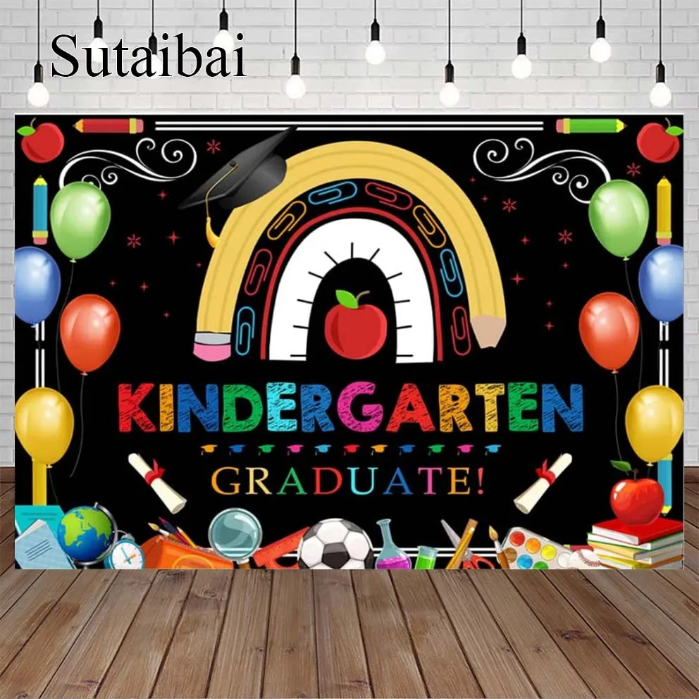 Kindergarten-Graduation-Backdrop-for-Kids-Class-of-2022-Congrats ...