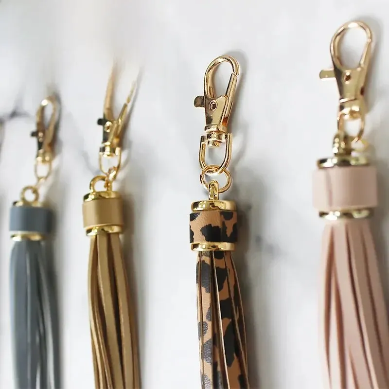 Women's Tassel Keychain Leather Tassel Accessories Backpack Decorations ...