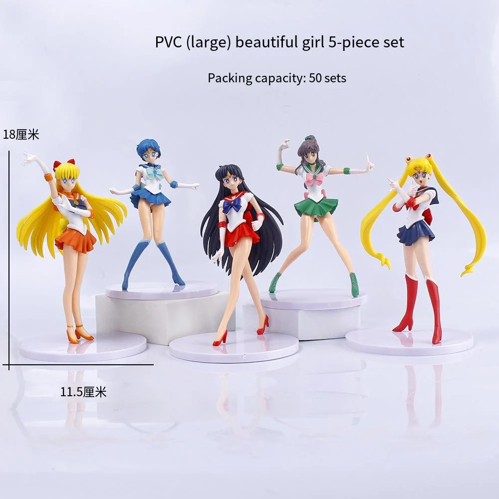 5Pcs-Set-Sailor-Moon-PVC-Action-Figures-18CM-Cute-Tsukino-Usagi-Hino ...