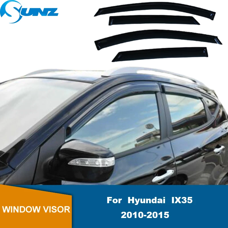 Side-Window-Visor-For-Hyundai-IX35-2010-2011-2012-2013-2014-2015-Black ...