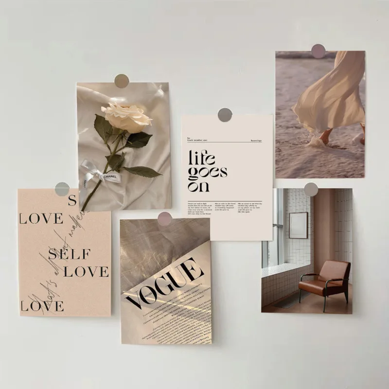 New Ins French Minimalist Art Postcard 10 Modern Home Background Wall ...