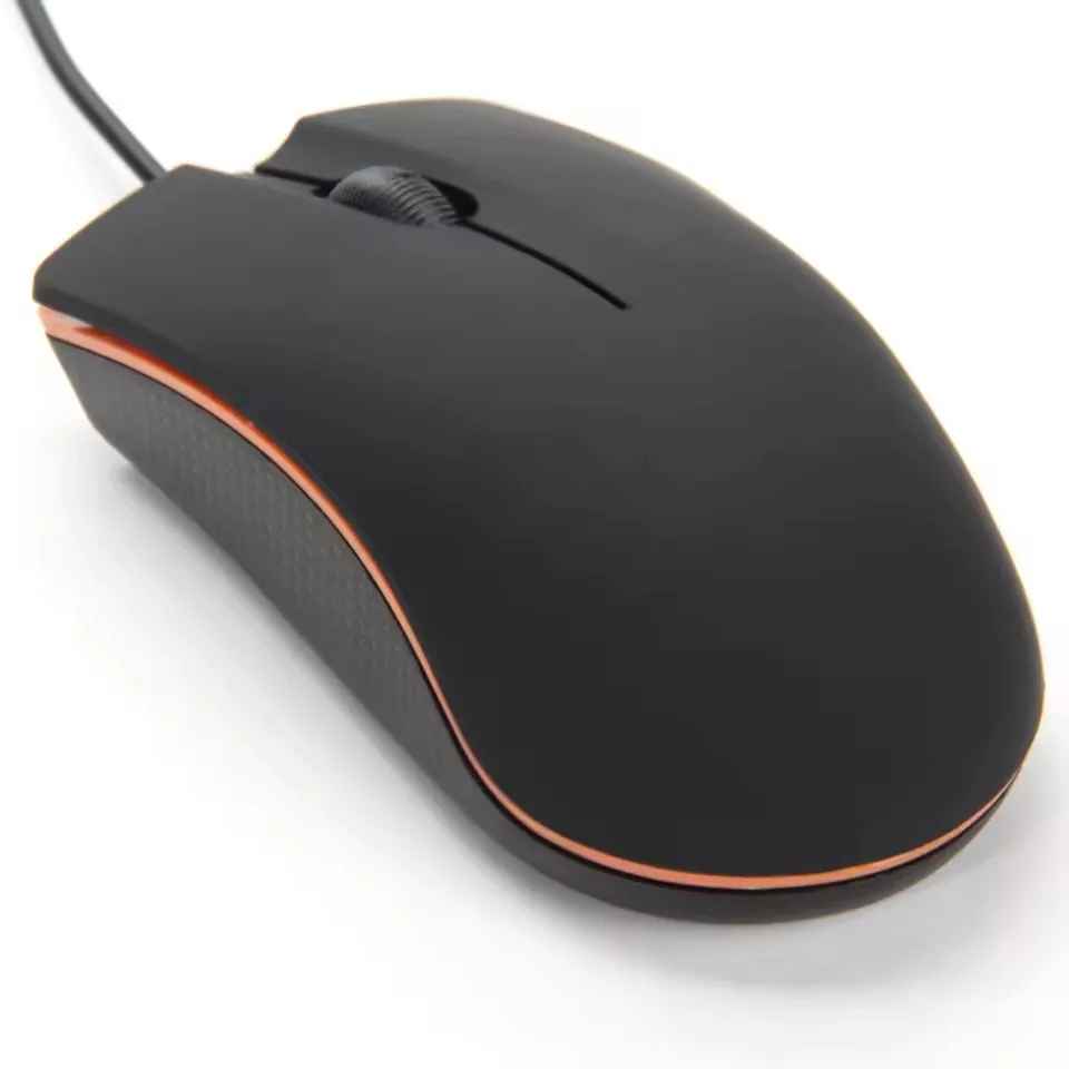 Wired Mouse 1200dpi Computer Office Mouse Matte Black USB Gaming Mice ...