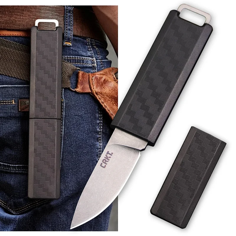 Fixed-Blade-Belt-Knife-Stonewashed-Blade-Nylon-Handle-and-Sheath-with ...