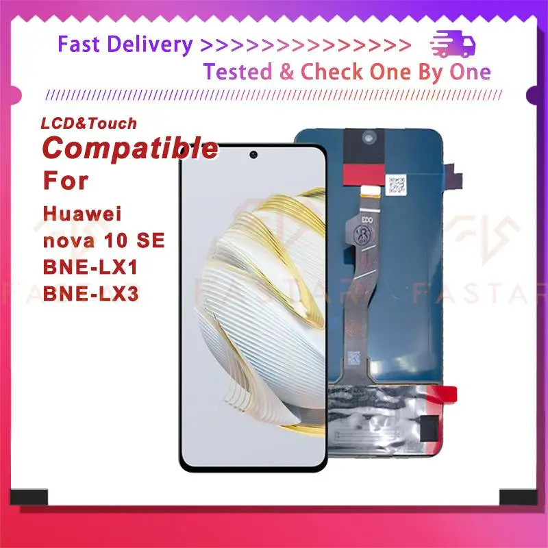 6-67-Original-For-Huawei-nova-10-SE-LCD-BNE-LX1-Display-Digitizer ...