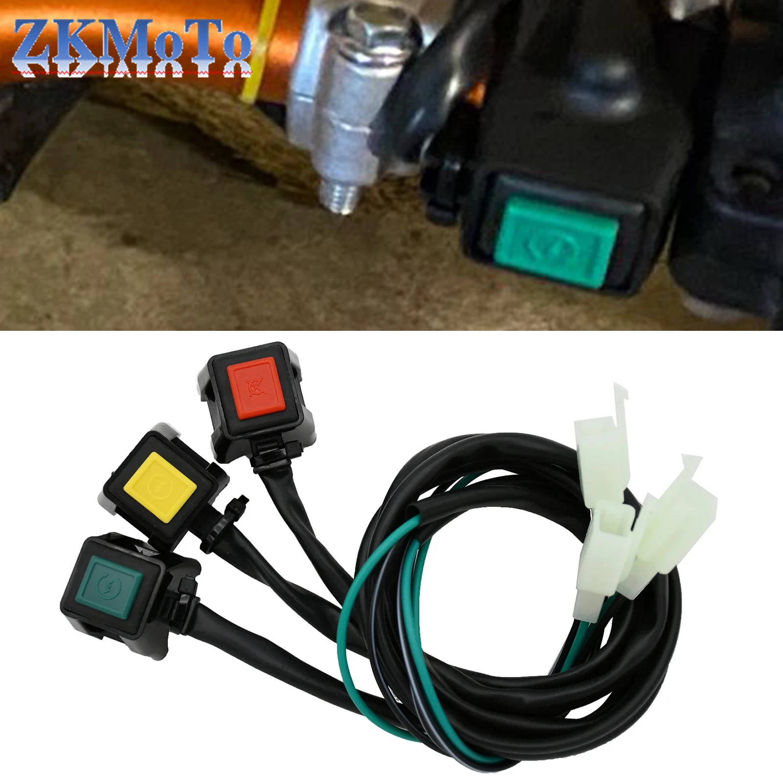 22mm-Durable-ATV-Motorcycle-Dual-Sport-Quad-Start-Horn-Kill-Off-Stop ...