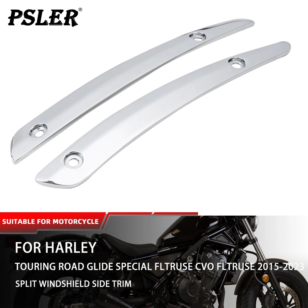 Motorcycle-Accessory-Split-Windshield-Side-Trim-For-Harley-Touring-Road ...
