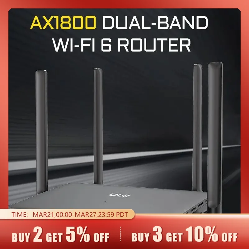 DBIT-Wifi-Router-AX1800-Wifi-6-Router-2-4GHz-5-8GHz-Dual-Band-Gigabit ...