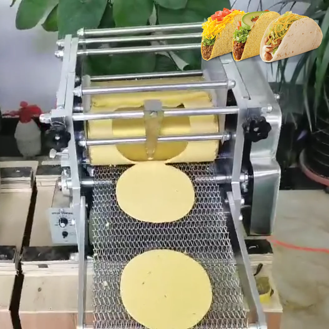 Full Automatic industrial flour corn mexican tortilla machine taco roti ...