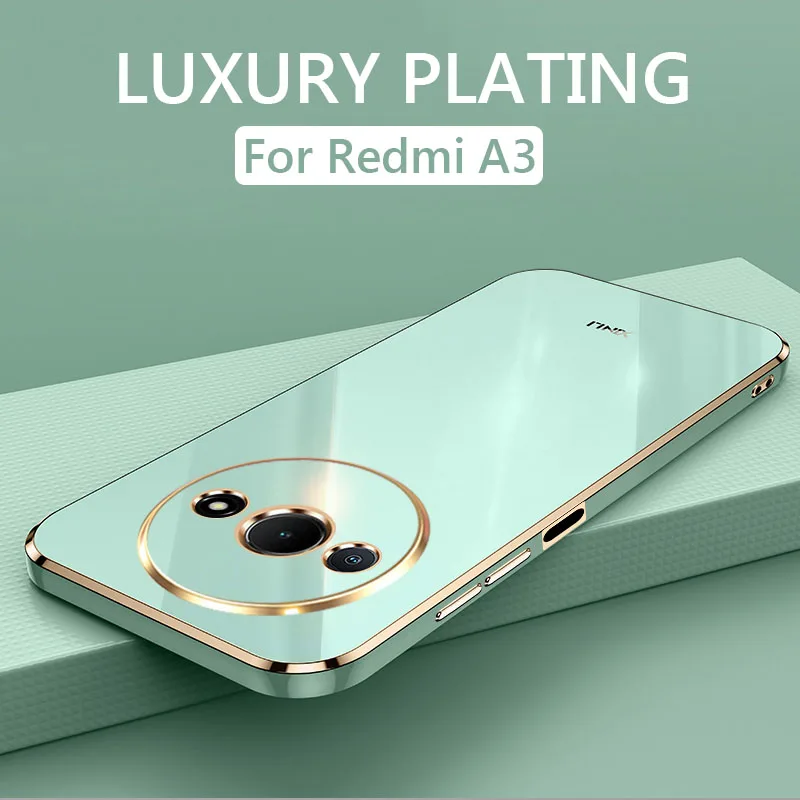Luxury-Square-Plating-Phone-Case-On-For-Xiaomi-Redmi-A3-RedmiA3 ...