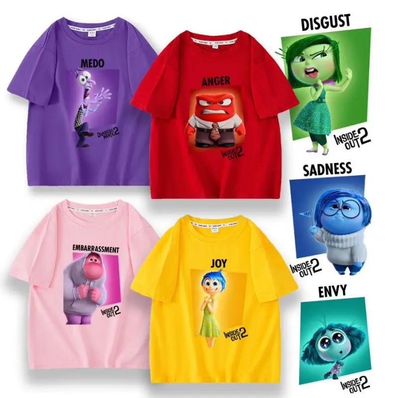 Inside-Out-Kids-T-Shirts-Cute-Cartoon-Animations-Parent-Child-Clothing ...