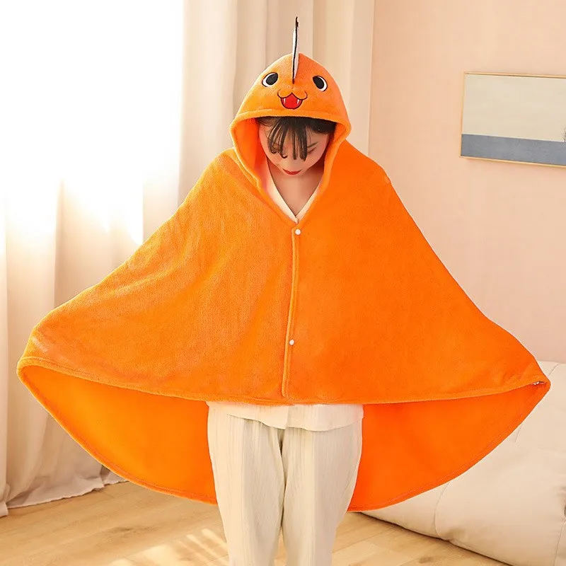 Anime Chainsaw Man Pochita Power Figure Cosplay Blanket - KawaiiMerch.com