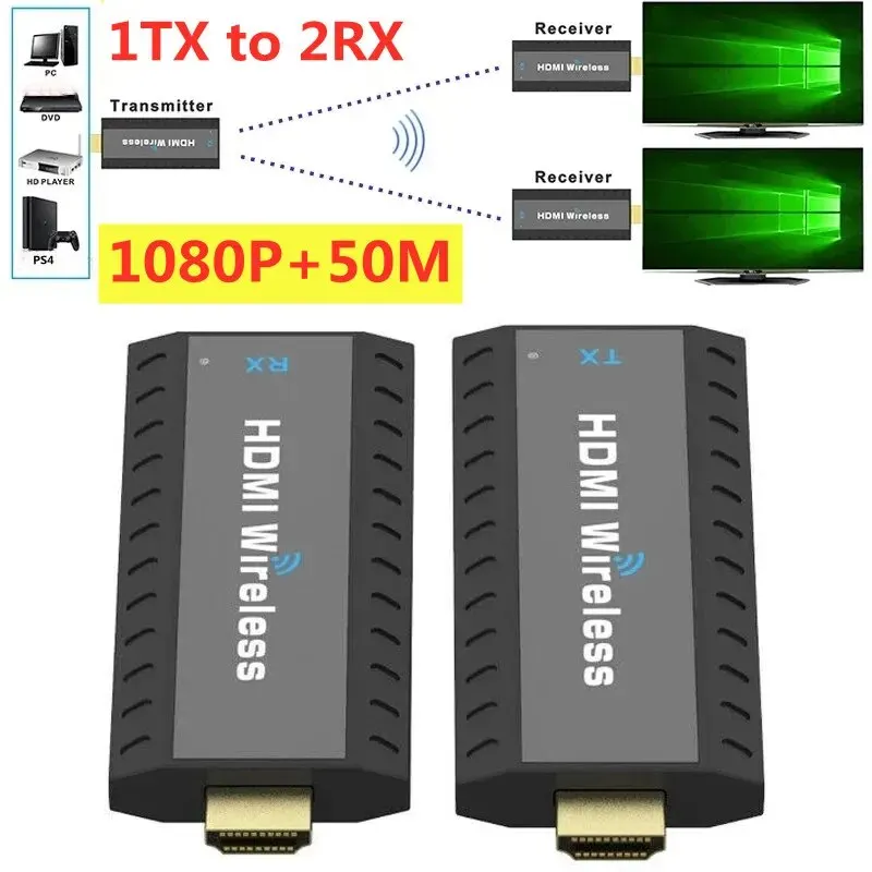 Wireless-HDMI-Compatible-Video-Transmitter-and-Receiver-G6W-Kits-Extender-Adapter-TV-Dongle ...