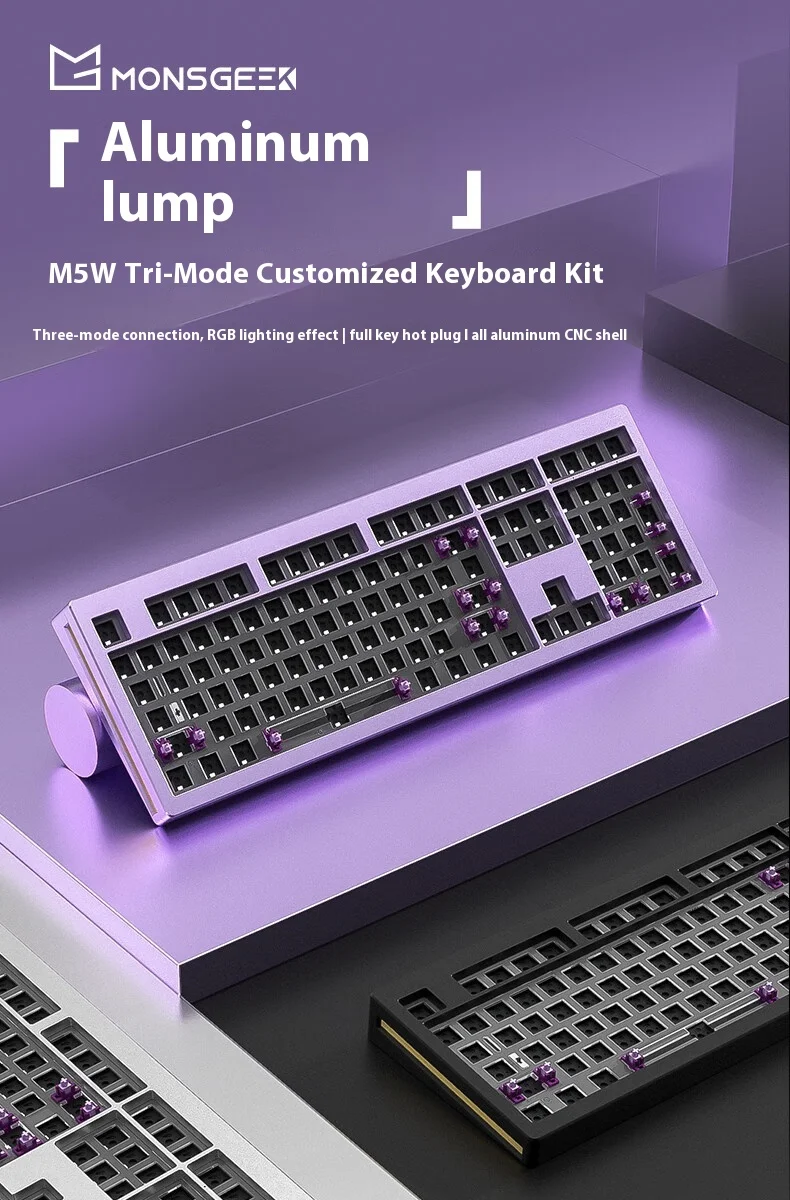 Комплект механической клавиатуры Monsgeek M5W с тремя режимами | AliExpress
