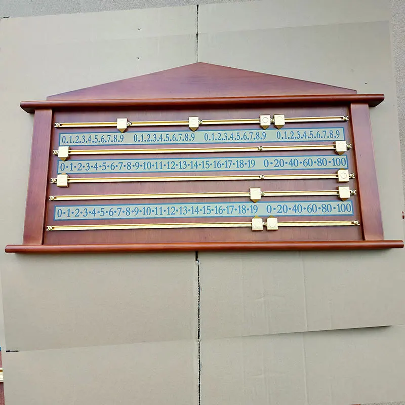Chinese-style solid wood five-track scoring Snooke score board ...