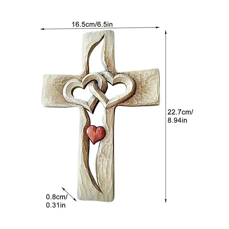 A Wooden Cross With Heart
