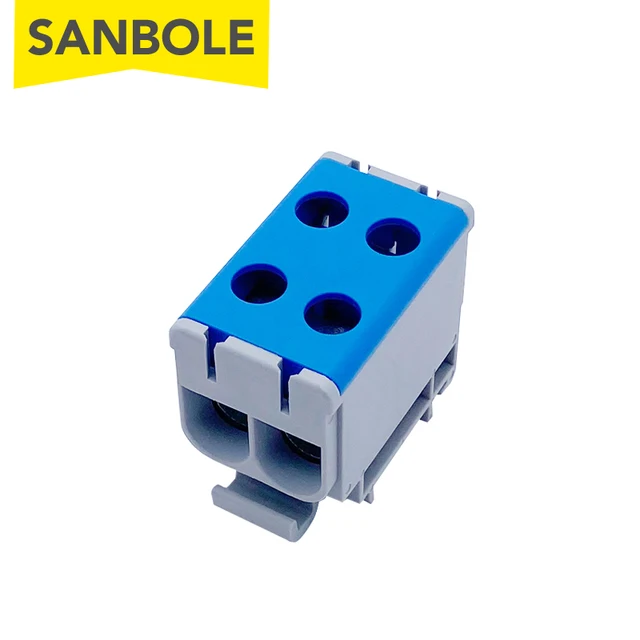 Terminal 50mm2 800V High Current JUT10-50/2 DIN Rail Mounted Aluminium ...