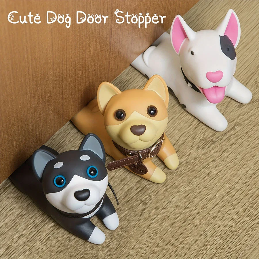 1pc, Adorable Dog Door Stopper, Decorative Vinyl Doorstop, Floor ...