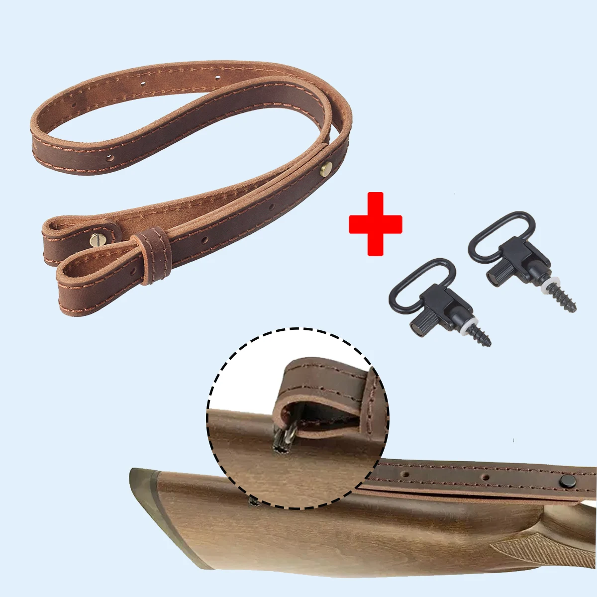 Gun-Sling-Rifle-Slings-Genuine-Leather-Tactical-Strap-for-Shotgun-for ...