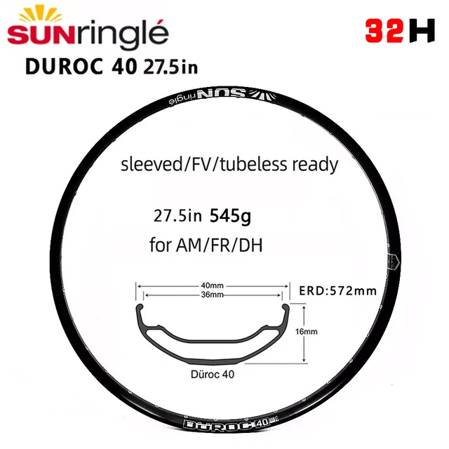 Sunringle Duroc 30/35/40/50/sd37/sd42 Bicycle Rim Aluminum Alloy Mountain Bike 29 27.5 Inch 28 ...