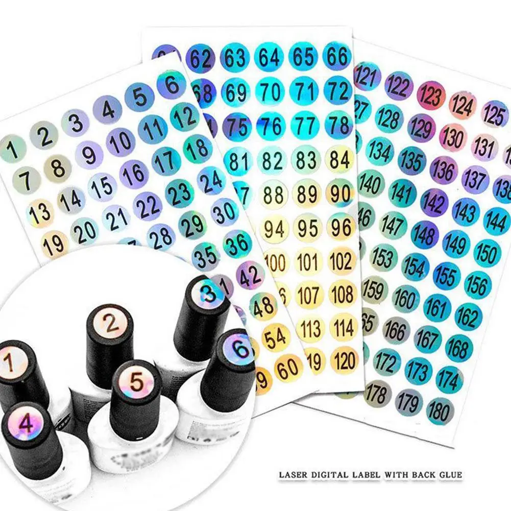 Waterproof-Digital-Label-Self-adhesive-Number-Sticker-Nail-Polish ...