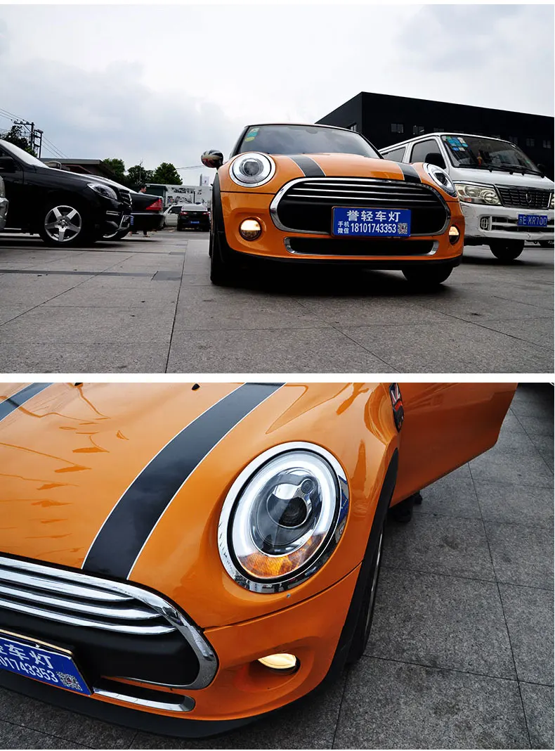 MINI COOPER Headlights 2014-2018 F54 F55 F56 LED Headlight DRL Hid Head ...