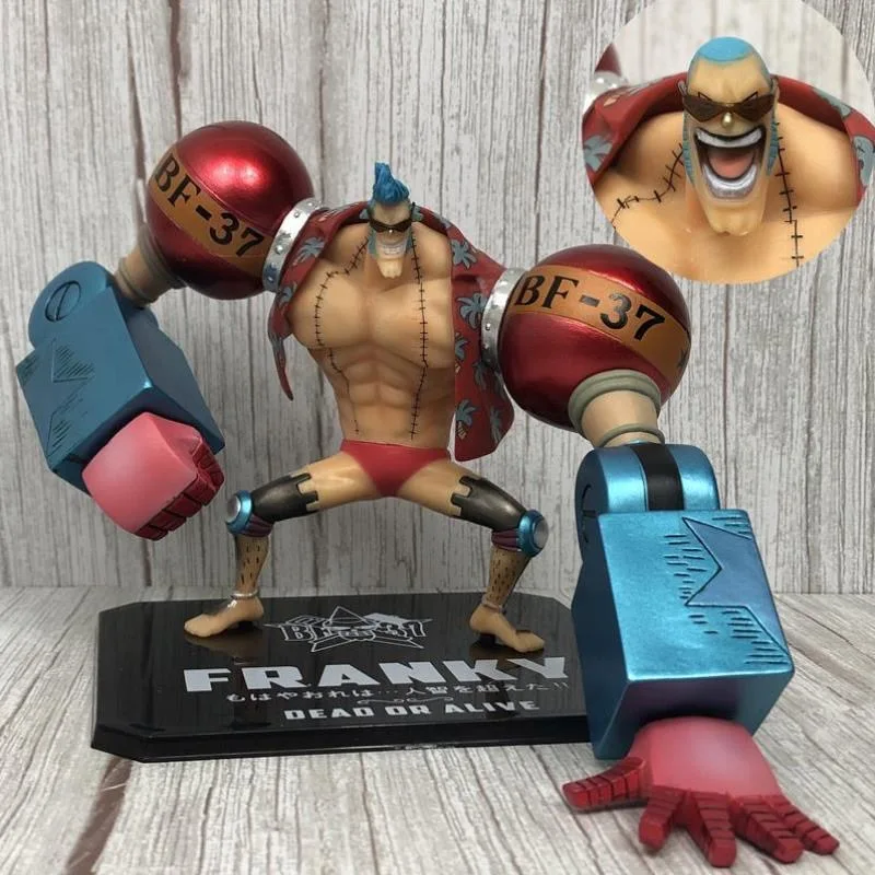 One Piece Anime Figure FRANKY Multiple expressions Change PVC Action ...
