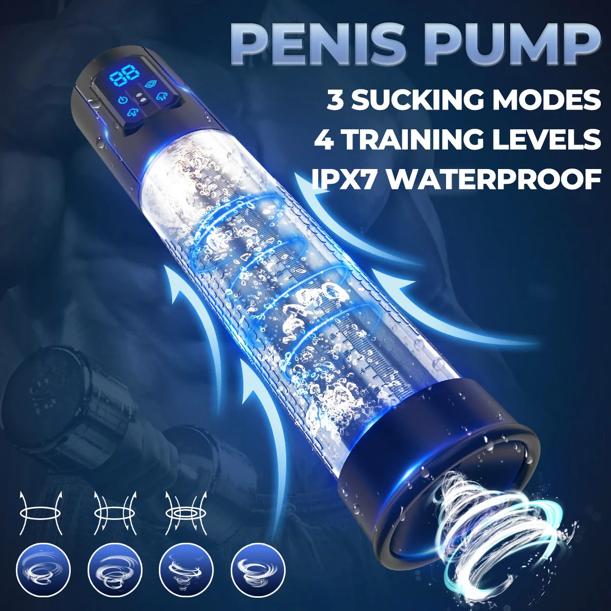 LUVWAKE-Electric-Penis-Pump-IPX7-Waterproof-Penis-Pump-Dick-Enlarger-for-Men-Penis-Vacuum-Pump ...