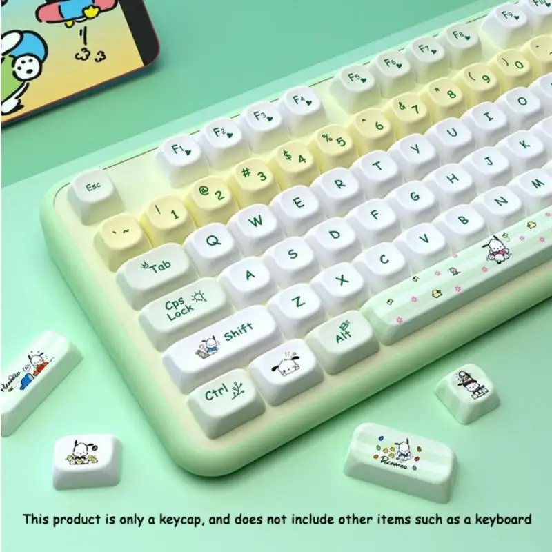 Kawaii-Sanrio-Pochacco-Keycap-143-Keys-Cute-Cartoon-Pbt-Material-Mot ...